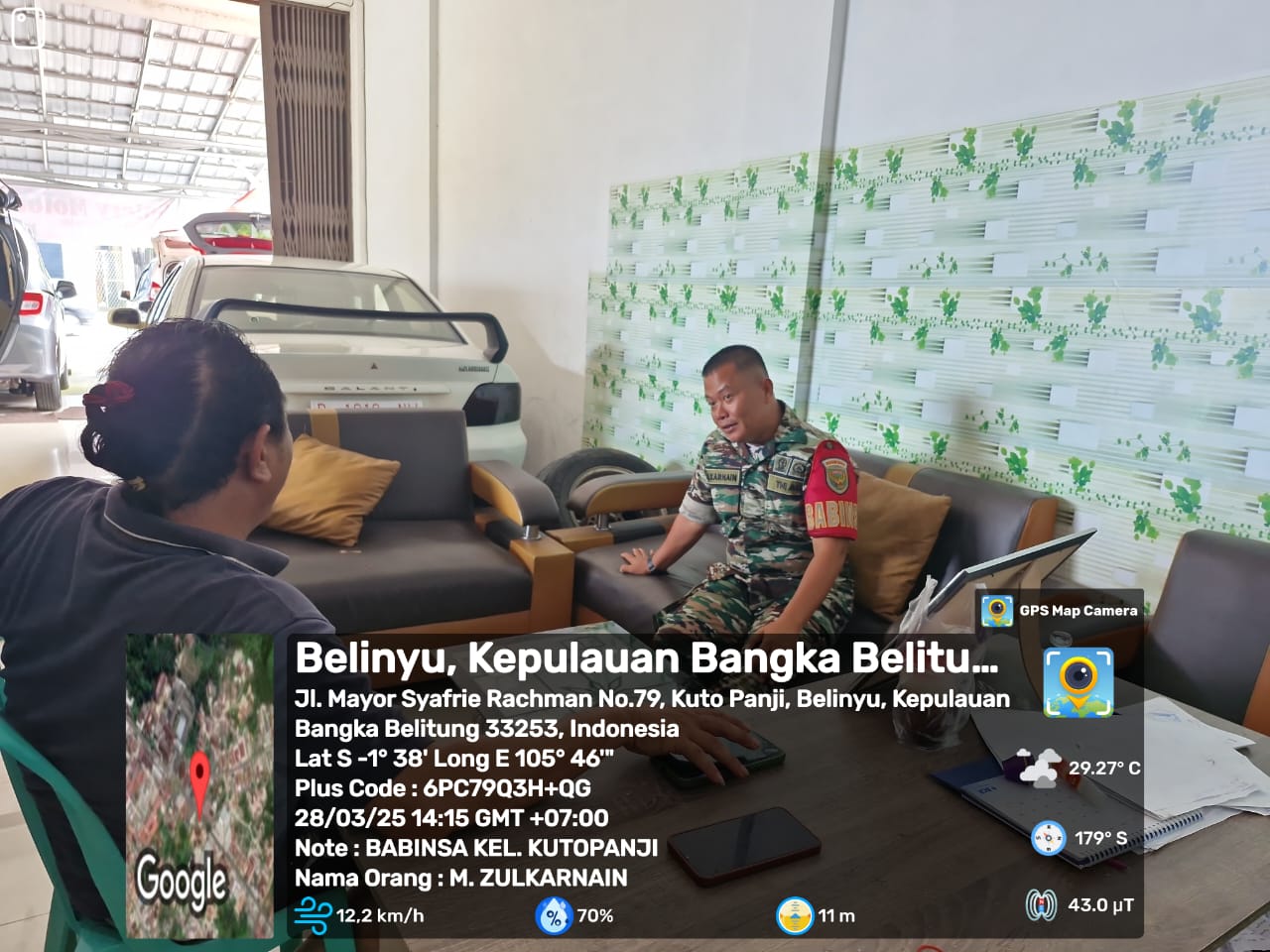 Pupuk Kebersamaan, Babinsa koramil 413-02/belinyu Komsos bersama Tokoh Masyarakat Di Desa Binaan ...